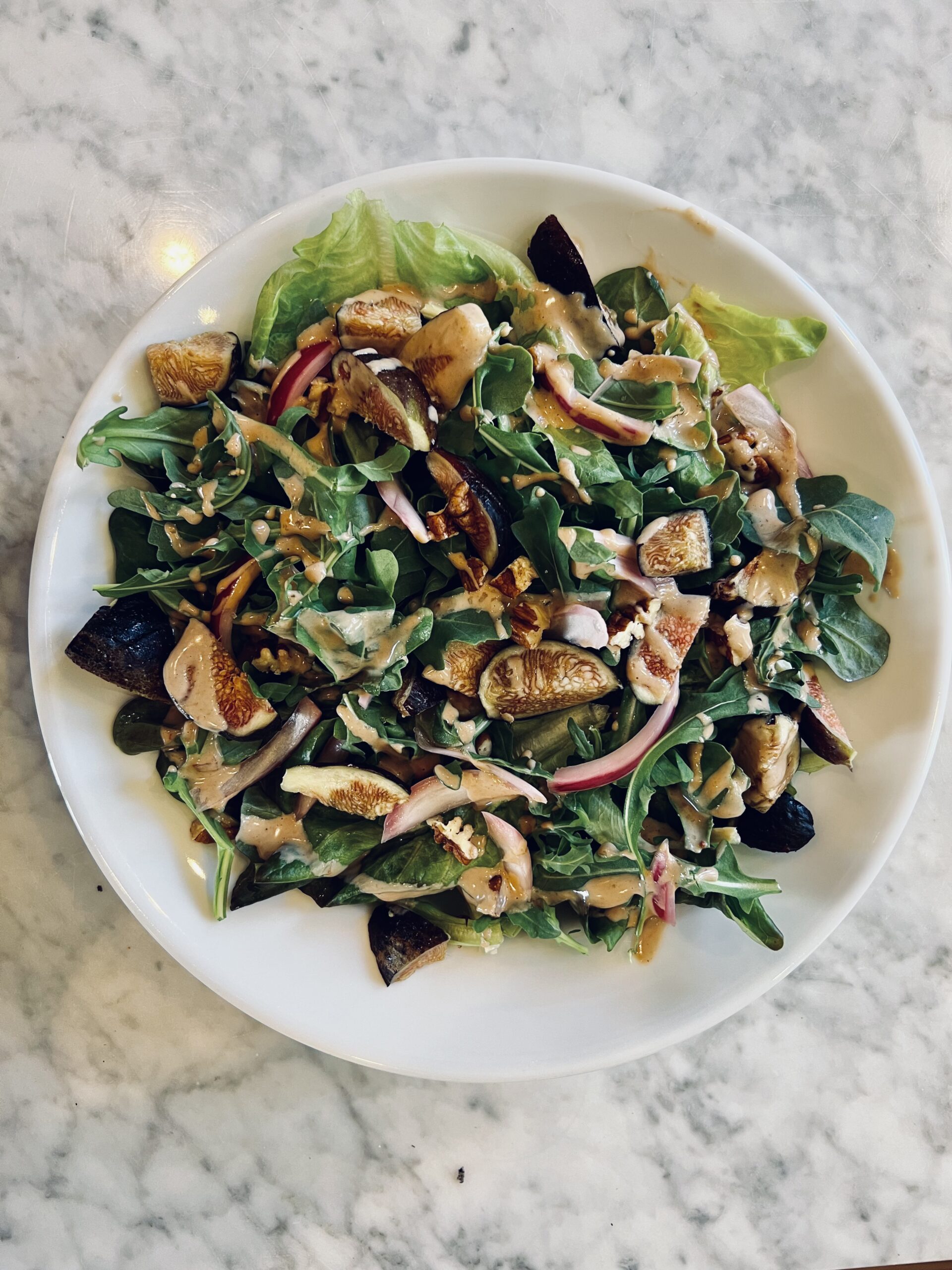 Fig Salad with Creamy Toasted Pecan Dressing - UltraTruffle